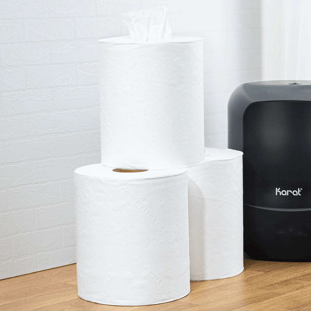 2-Ply Center Pull Paper Towel, White - Case of 6 rolls - Restaurant ...